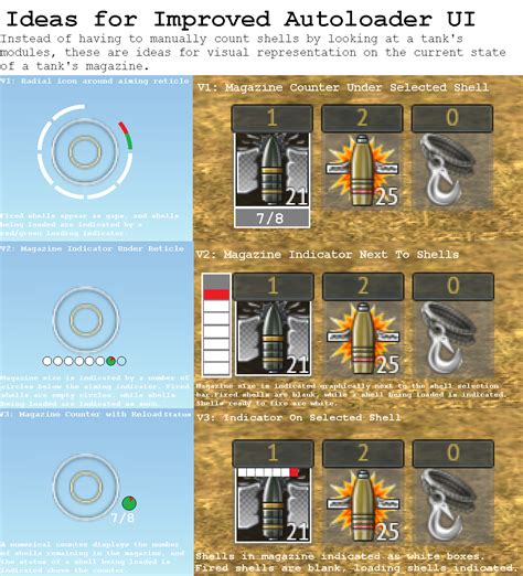 Ideas I Had For Improved Ui For Autoloading Tanks R Warthunder