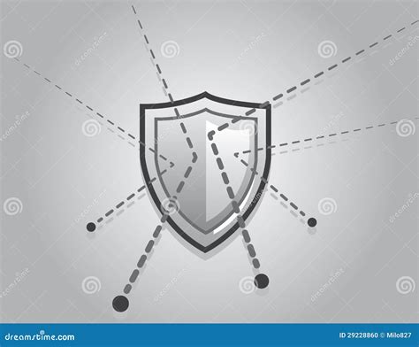 Shield Blocking Bullets Vector Illustration 29228860