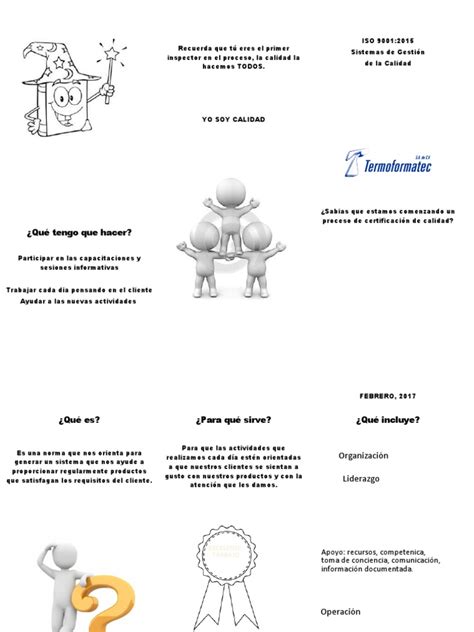 Triptico Iso 9001 2015 Pdf Business Science