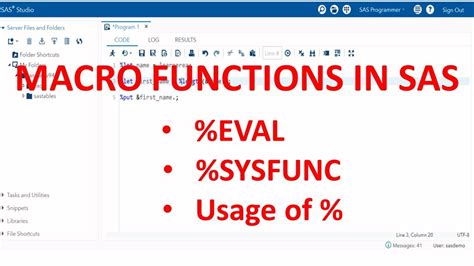 Macros In Sas 52 Sas Macro Functions Eval Sysfunc Usage Of