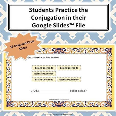 Querer Conditional Progressive Conjugation Spanish Irregular Verbs