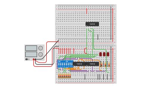 Circuit Design 8 Input 3 Output Before Modification Tinkercad