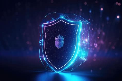 Blue Network Data Security Material Generated By Ai Premium Ai Generated Image