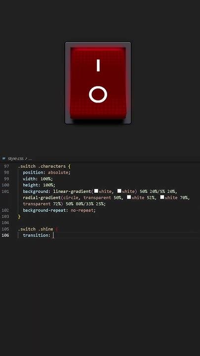 3d Switch In Css 😎😍 Programming Coding Css Htmlcss Shorts