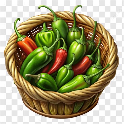 고리버들 바구니 일러스트 디자인에 있는 할라피뇨 할라피뇨 바구니 칠레 Png 일러스트 및 이미지 에 대한 무료 다운로드