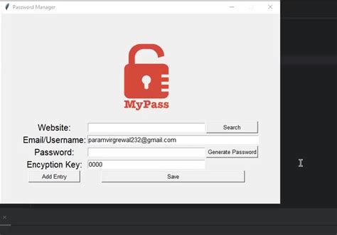 Paramvir Singh On Linkedin Python Tkinter Passwordmanager
