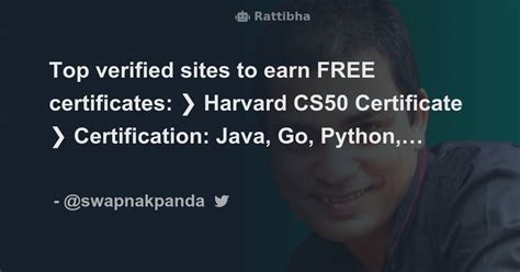 Top Verified Sites To Earn Free Certificates 87u9gcud1r Harvard Cs50 Certificate