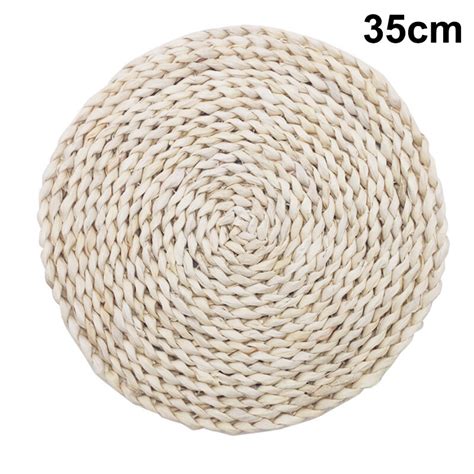 ใหม่เสื่อตารางที่ทำด้วยมือทอ Placemat ฉนวนกันความร้อนทนป้องกันการลื่นไถลแผ่น Dongchigai Thaipick