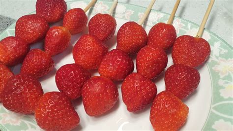 아이와 요리놀이 화이트데이 사탕 만들기 딸기탕후루 설탕시럽만드는법