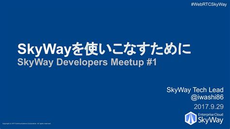 2017 Skywayを使いこなすために How To Use Skyway Webrtc In 2017 Speaker Deck
