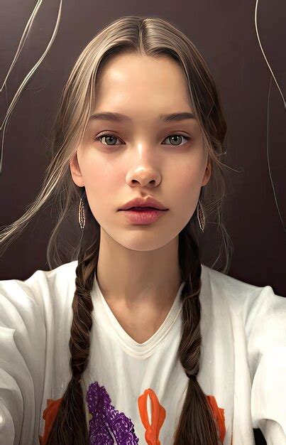 A Girl With Long Hair Captured Beautifully Premium Ai Generated Image