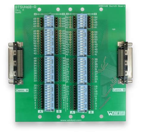 Diagnostic Breakout Board With Switches Vhdci 68 Pin Scsi 5 Connector