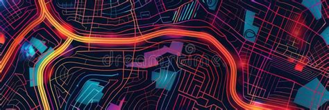 Dynamic Colorful Roads Crisscross A Stylized Map Symbolizing Connectivity And Direction For