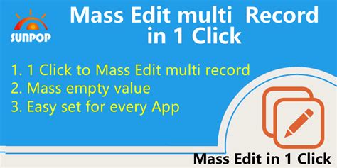 任意对象模型记录批量编辑设置 mass edit with easy 1 click button odoo中文应用商店