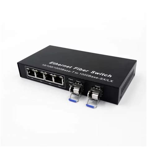 SFP 4 Port Fiber Optic POE Switch 100M Poe Gigabit Ethernet Switch
