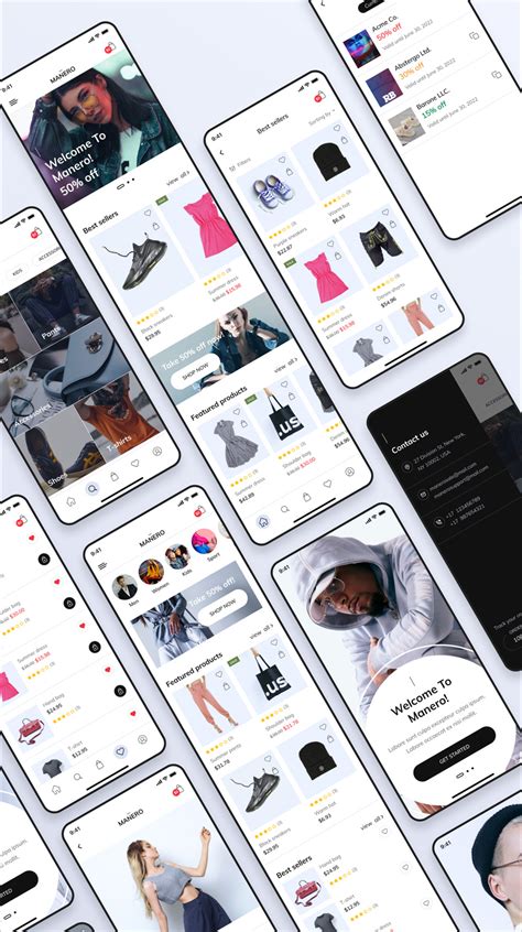Fashion App Sketch UI Template Ksioks