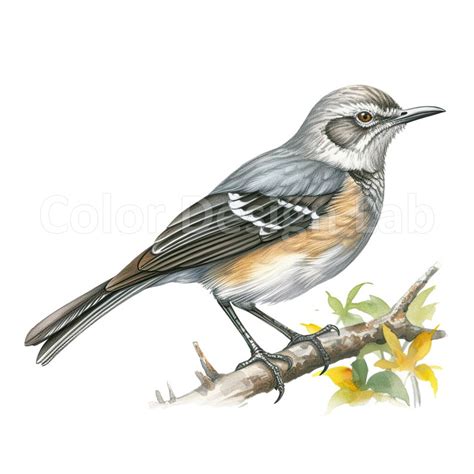 Northern Mockingbird Clipart Set 8 Mockingbird Art Printables Png