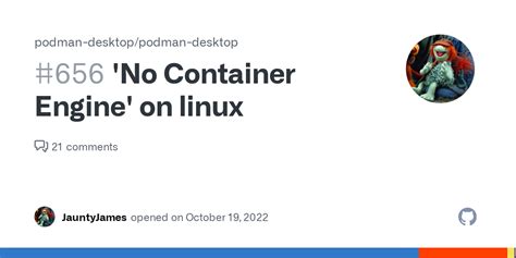 No Container Engine On Linux · Issue 656 · Podman Desktoppodman