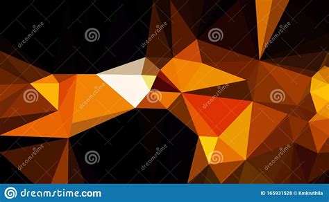 Abstract Cool Orange Polygonal Triangular Background Vector Illustration Stock Vector