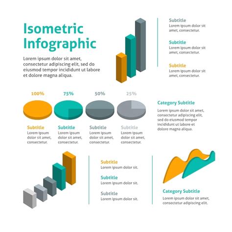 Free Vector Isometric Business Infographic