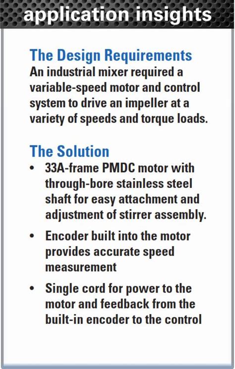 PMDC Motor And Control System Mixes It Up Globally Bodine Gearmotor Blog