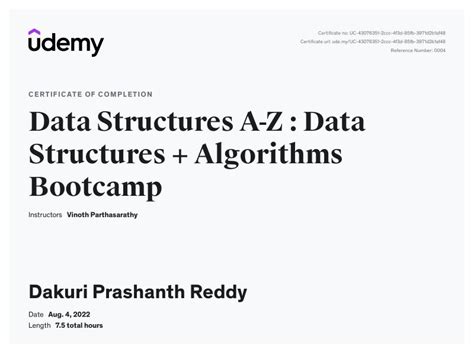Datastructures Algorithms Dakuri Prashanth Reddy