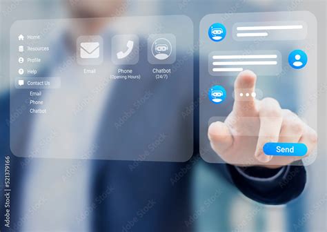 Chatbot Conversation Person Using Online Customer Service In Metaverse With Chat Bot To Get