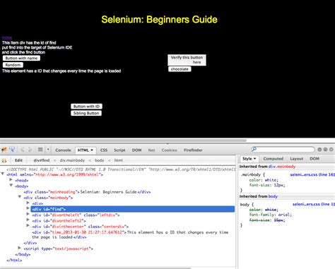 Testhead Practicum Selenium 2 Testing Tools Beginners Guide Locators