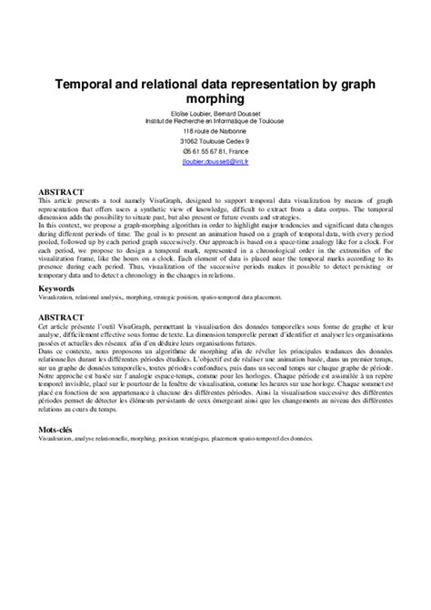 Pdf Temporal And Relational Data Representation By Graph Morphing