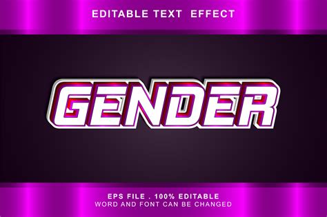 Gender Text Effect Editable Graphic By Riotama85 Creative Fabrica