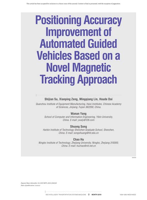 Pdf Positioning Accuracy Improvement Of Automated Guided Vehicles Based On A Novel Magnetic