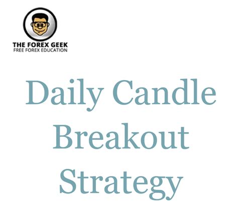 Daily Candle Breakout Strategy The Forex Geek