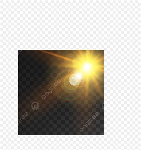 Sun Ray Effect Vector Png Images Creative Sun Light Effect With Sun Rays And Bokeh Composition