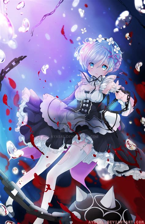 Re Zero Rem W Speedpaint By Ayasal On Deviantart