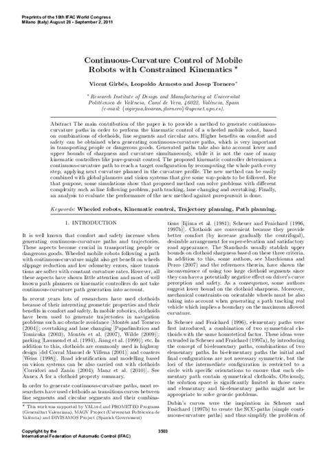 pdf continuous curvature control of mobile robots with constrained