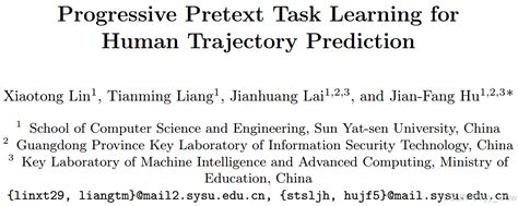 【论文阅读笔记】ppt：基于渐进式代理任务学习的行人轨迹预测progressive Pretext Task Learning For