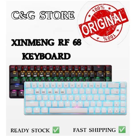 📢readystock📢100 Original Xinmeng Rf68 2 4g Wireless Bluetooth Typec Wired 68 Keys Single