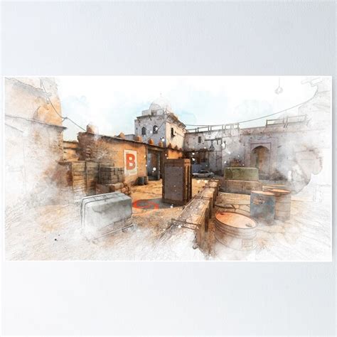 Counter Strike Map Layout Wall Art Cs2 Csgo 3d Print Dust2 Mirage