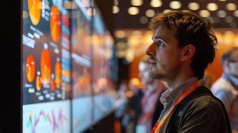 Business Professionals Networking Amid Digital Graphs And Charts