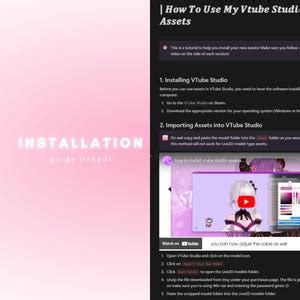 Rigged Vtuber Asset Twintails With Bow Accessory Preset Colors Etsy
