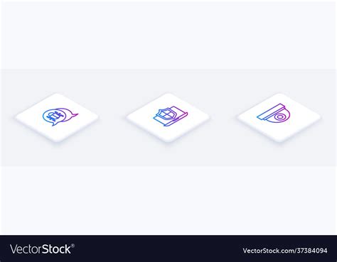 Set Isometric Line System Bug Laptop Protected Vector Image