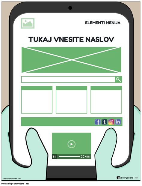 Domača Stran Wireframe Storyboard por sl examples