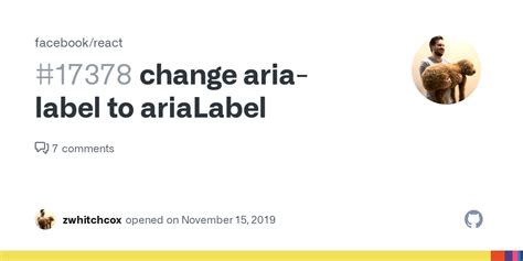 Change Aria Label To AriaLabel Issue 17378 Facebook React GitHub