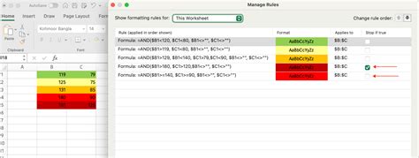 Trying To Apply Conditional Formatting To Cells Based On The Values Of Two Separate Cells Rexcel