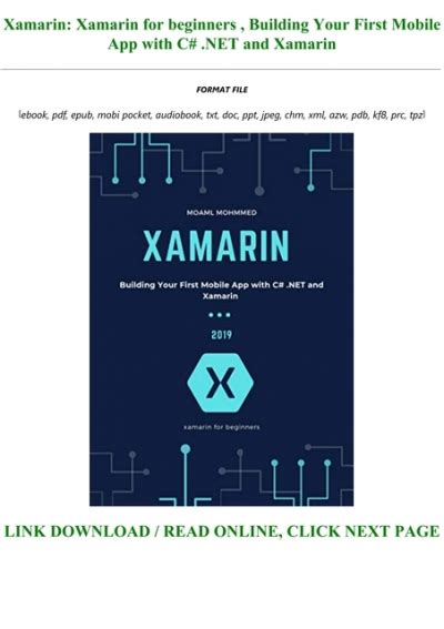 download pdf xamarin xamarin for beginners building your first