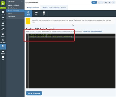How To Disable Tooltips In Mainwp Dashboard Mainwp Knowledgebase