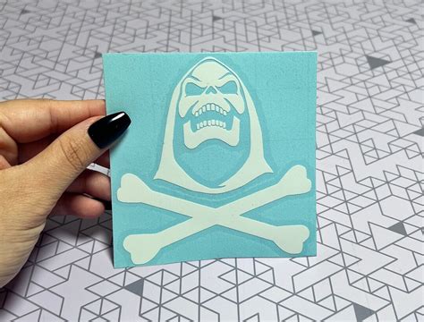 Skeletor Crossbones Vinyl Decal Etsy