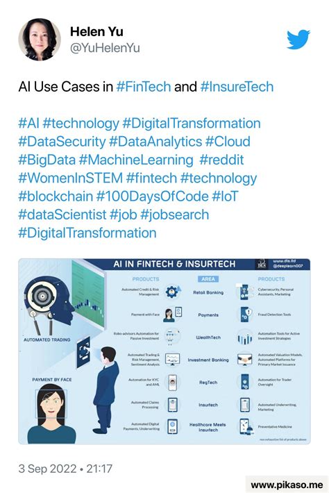helen yu on twitter ai use cases in fintech and insuretech ai
