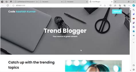 Aashish Kumar On Linkedin This Is Output Of The Responsive Blog Website