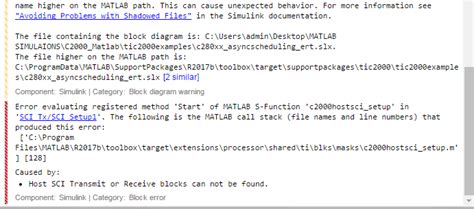 tms320f28069m error while using extern mode with matlab c2000